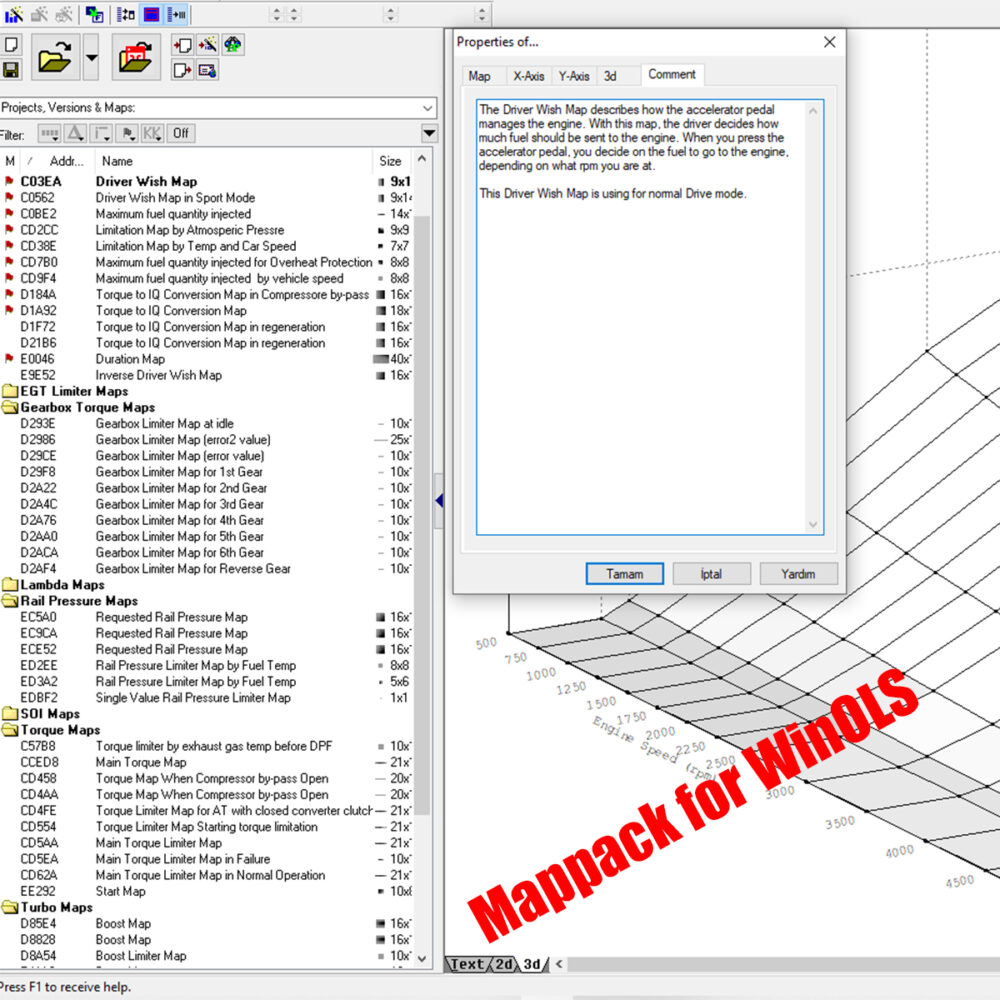 Mappack/Super Mappack for WinOLS (.kp file) - BTPERFORMANCE