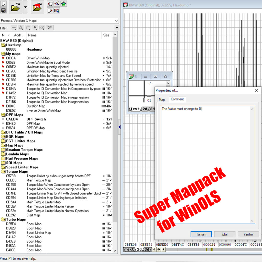 Mappack/Super Mappack for WinOLS (.kp file) - BTPERFORMANCE